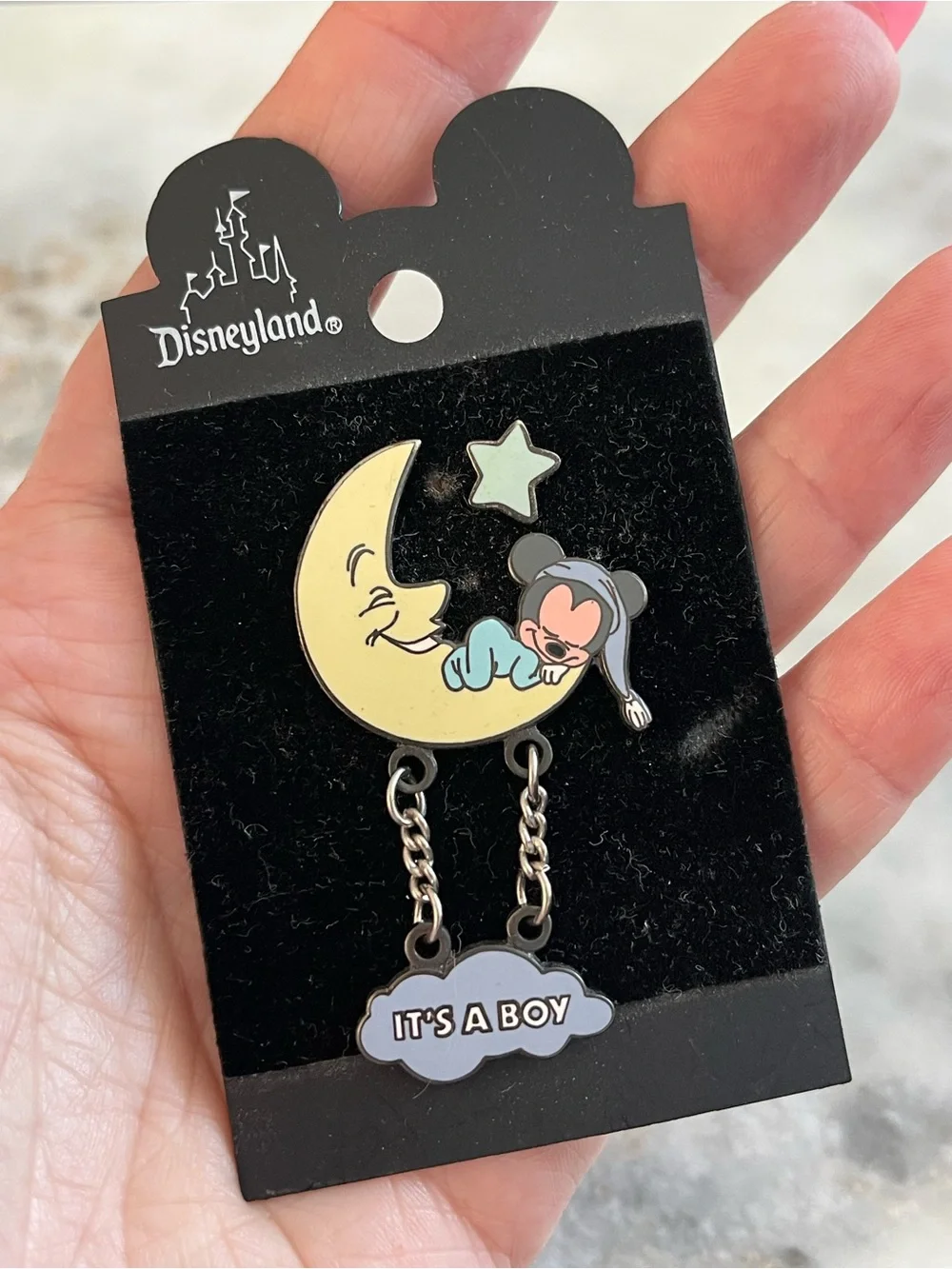 Disney | Jewelry | Vintage Disney Pin Its A Boy New Baby Announcement ...